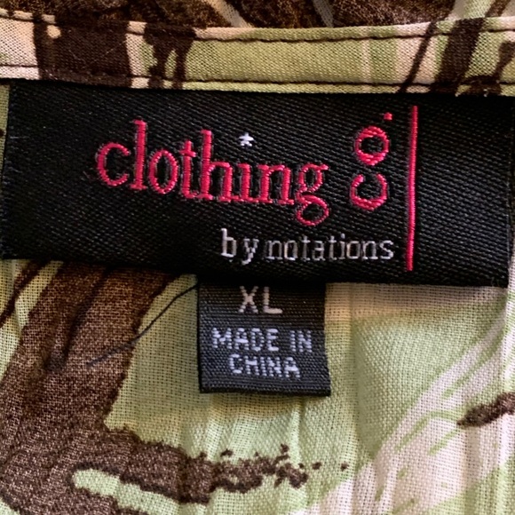 Notations | Tops | Notations Clothing Co Blouse Size Xl Nwot Retro ...